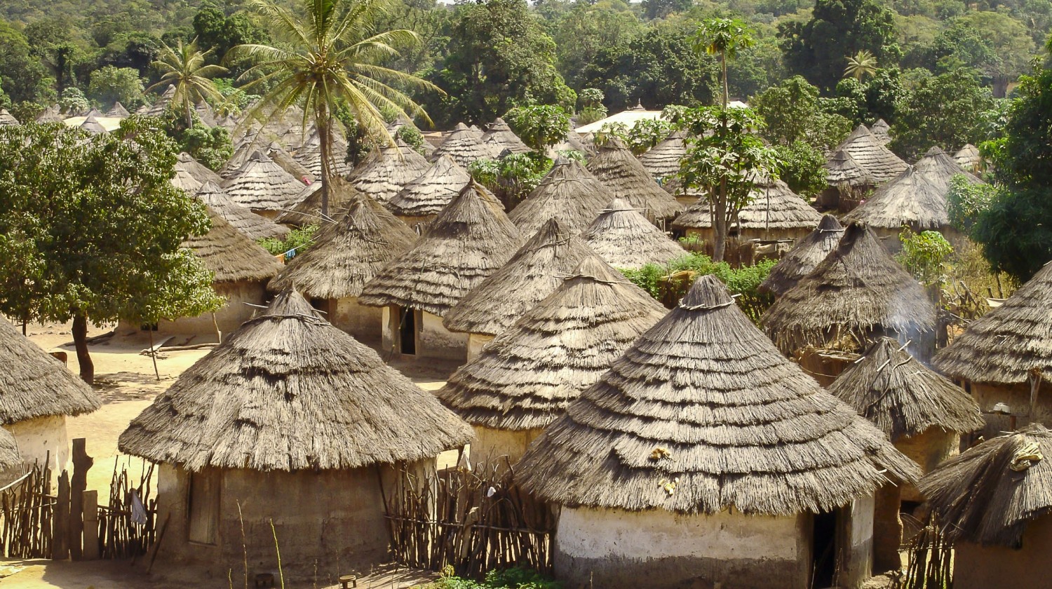 Dorf in Guinea - Pistenkuh