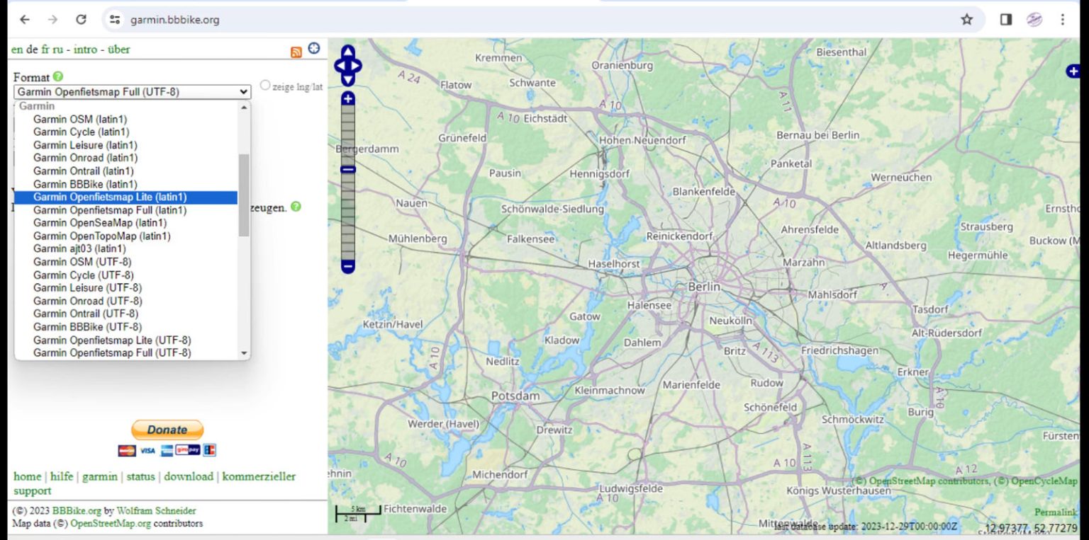 Garmin Tread - OSM Karten importieren - Pistenkuh